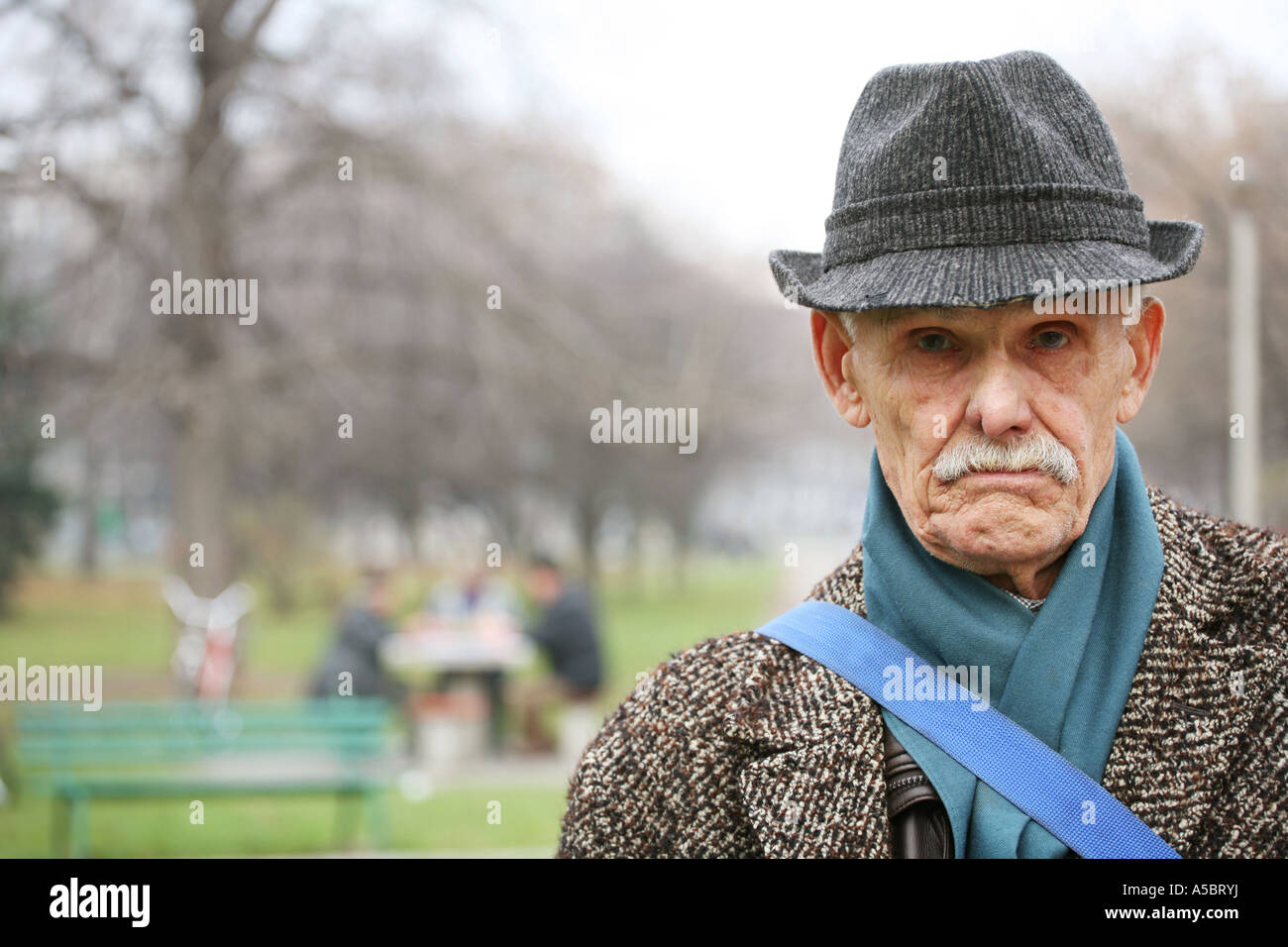 Old man Nowa Huta Krakow Poland Stock Photo - Alamy