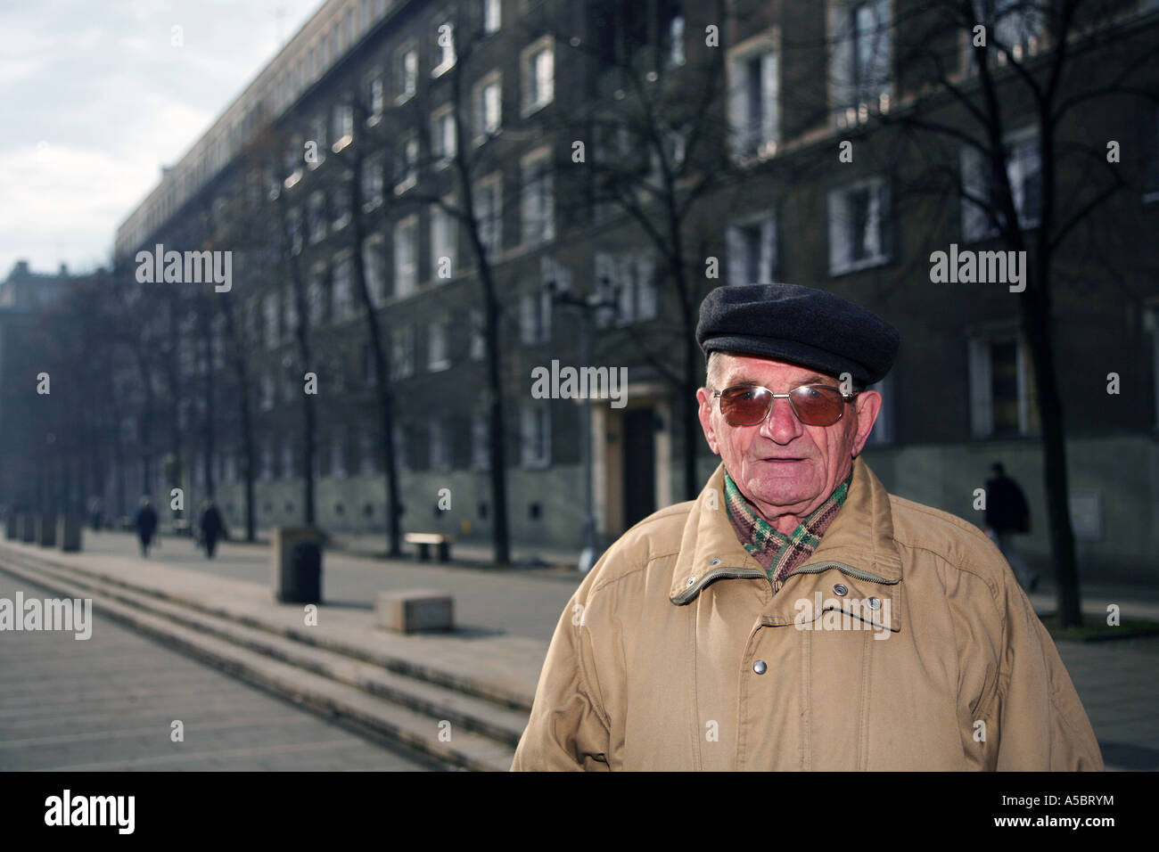 Old man Nowa Huta Krakow Poland Stock Photo - Alamy