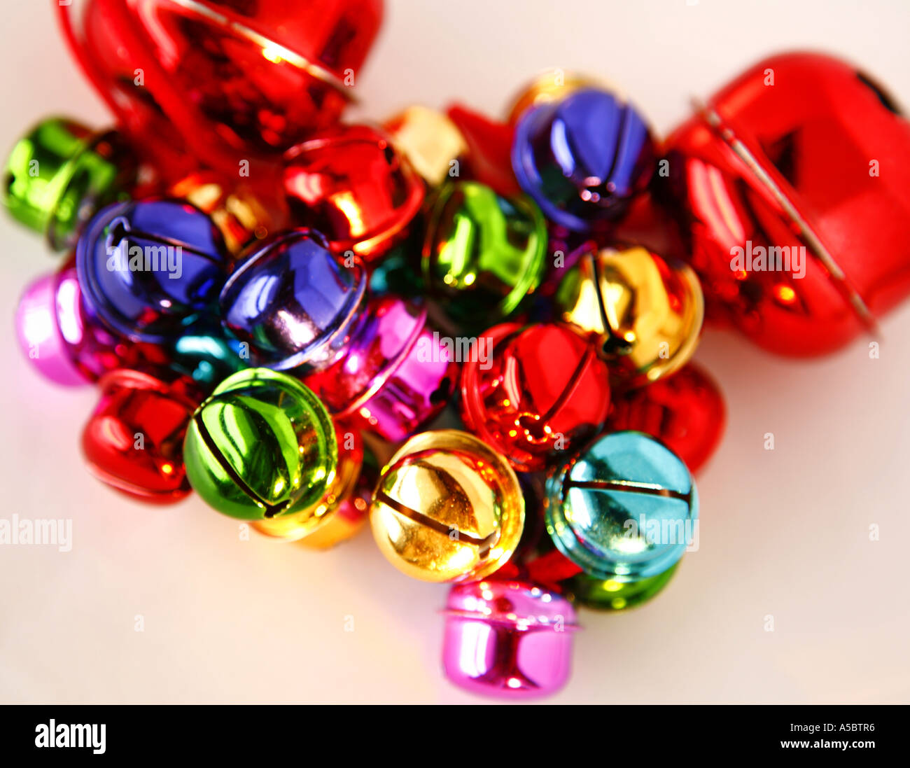 Colourful metal bells Stock Photo - Alamy