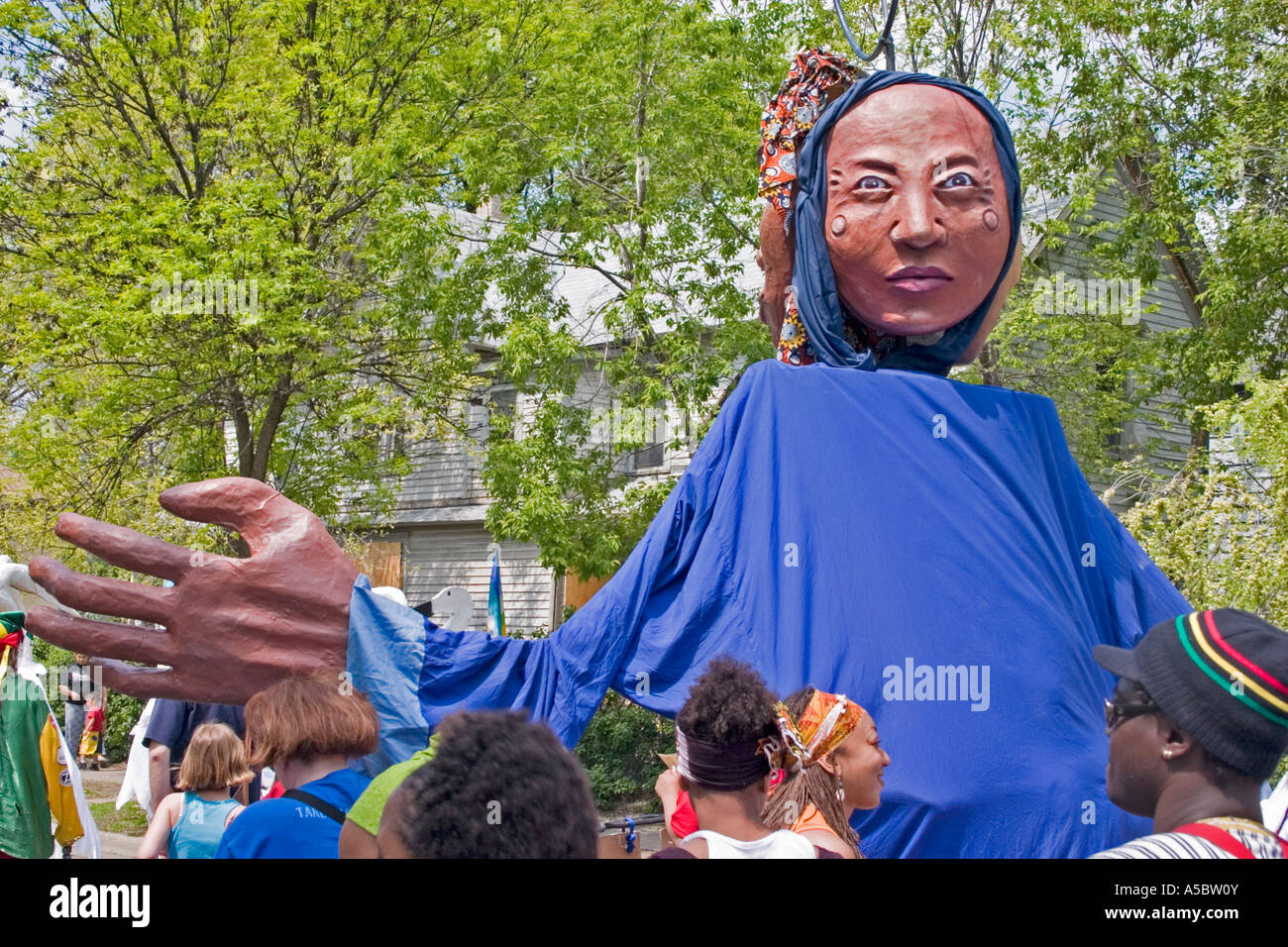 Large Indian puppet parade float. In the Heart of the Beast May Day ...