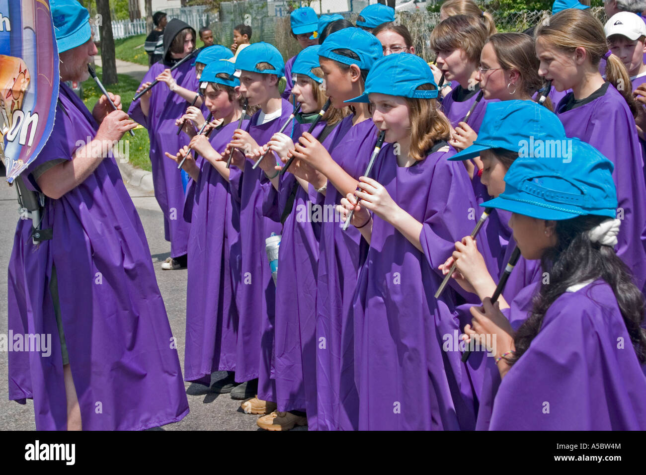 Female kids children teen teens teenager teenagers marching band hi-res ...