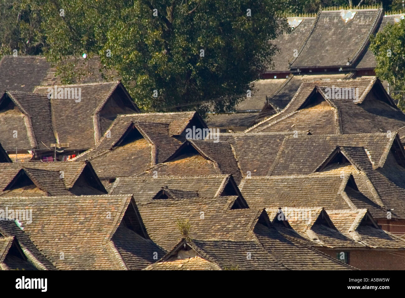 Hani Ethnic Minority Village Akha Wooden Houses Gelanghe Xishuangbanna ...