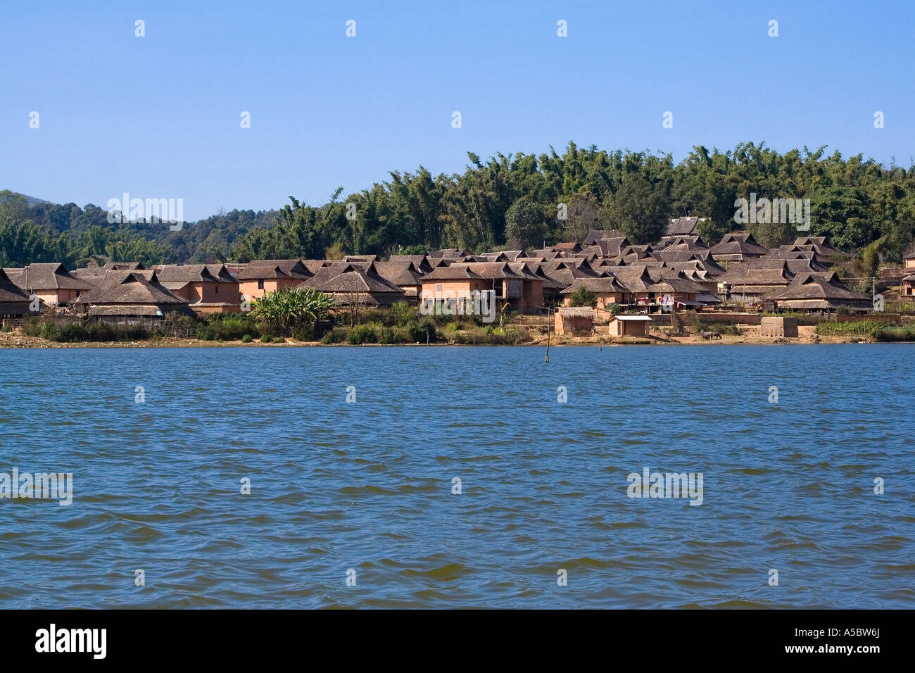 Hani Ethnic Minority Village Akha Wooden Houses Gelanghe Xishuangbanna ...