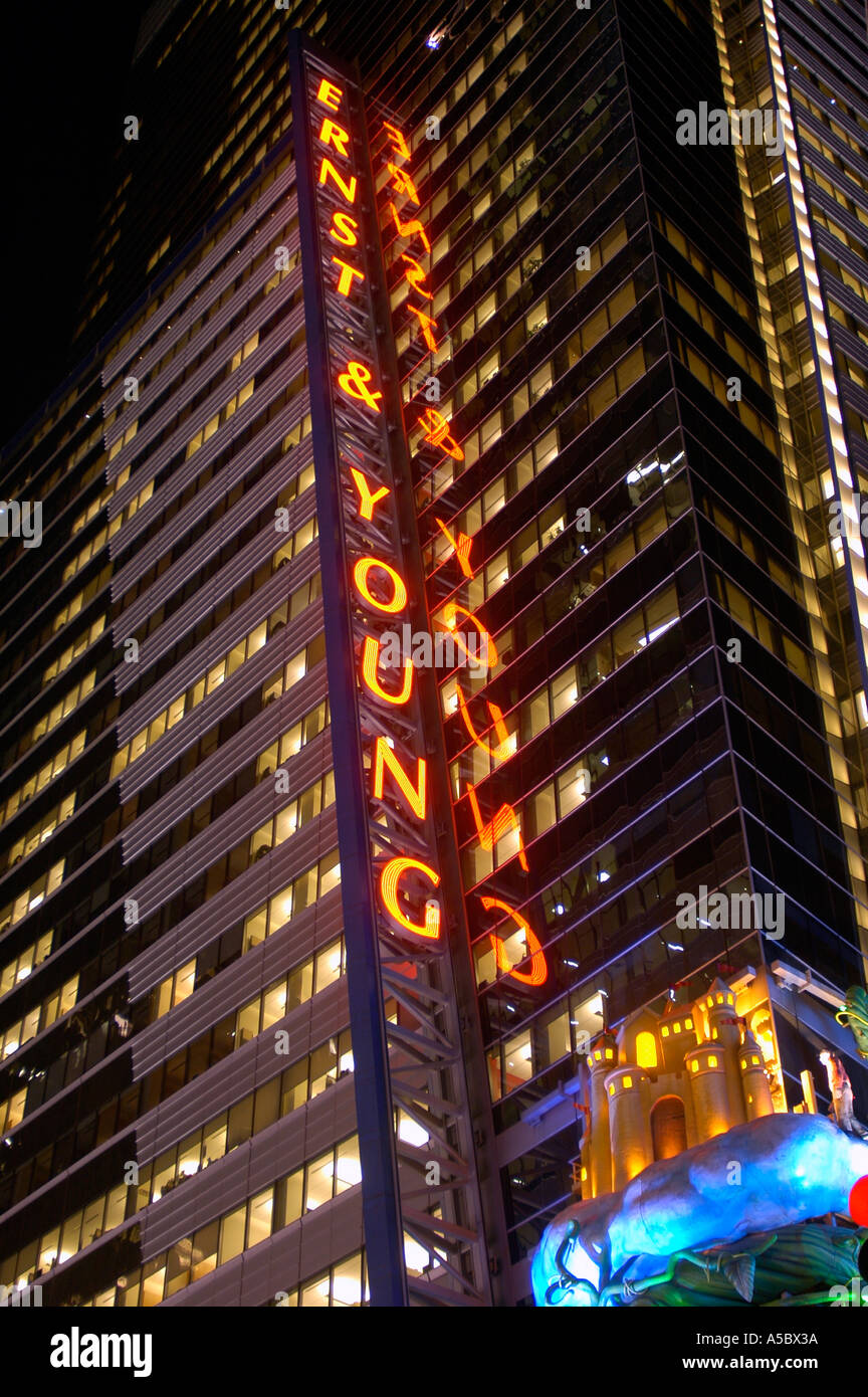 The Ernst Young accounting firm headquarters in Times Square Stock ...