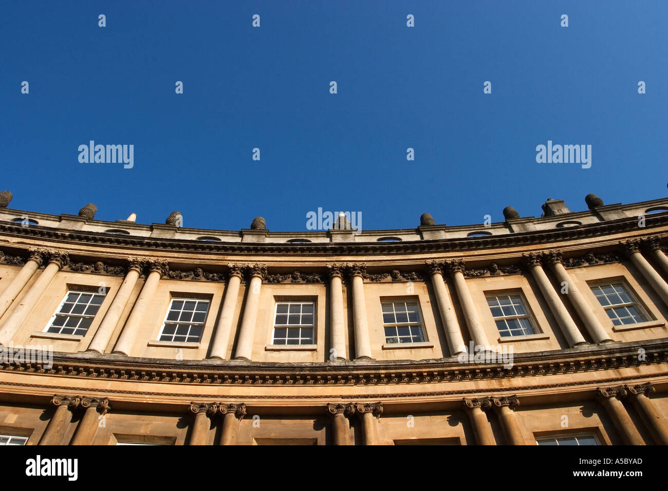 Part of the third register of The Circus in Bath England showing ...