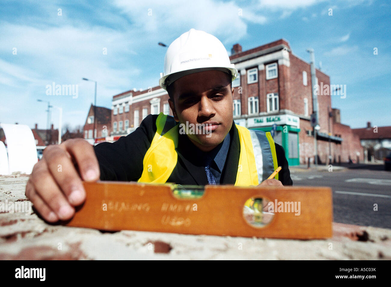 London-based civil engineer Syed Shar on site location Stock Photo - Alamy