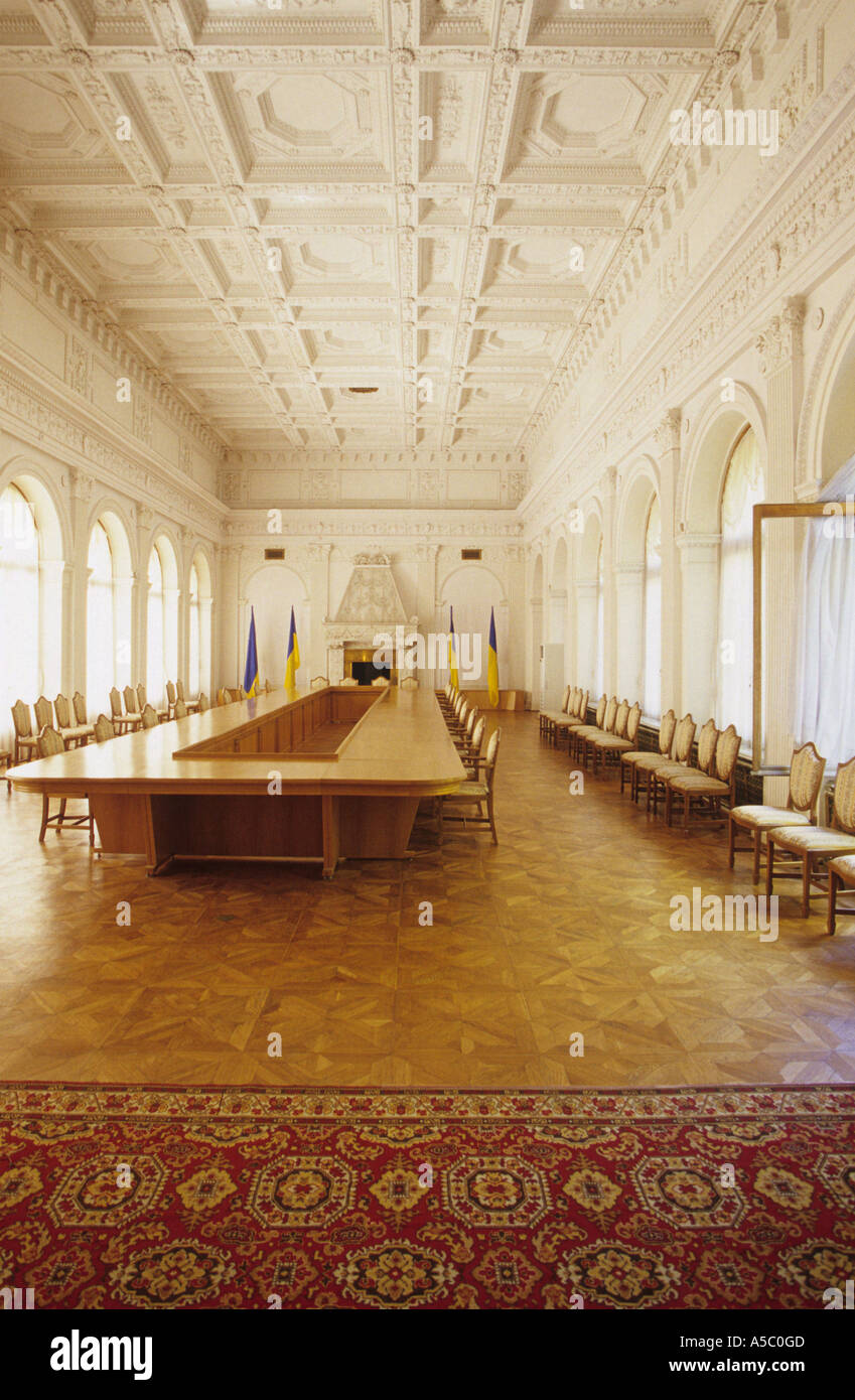 Yalta, Ukraine, Livadia Palace, conference room Stock Photo - Alamy