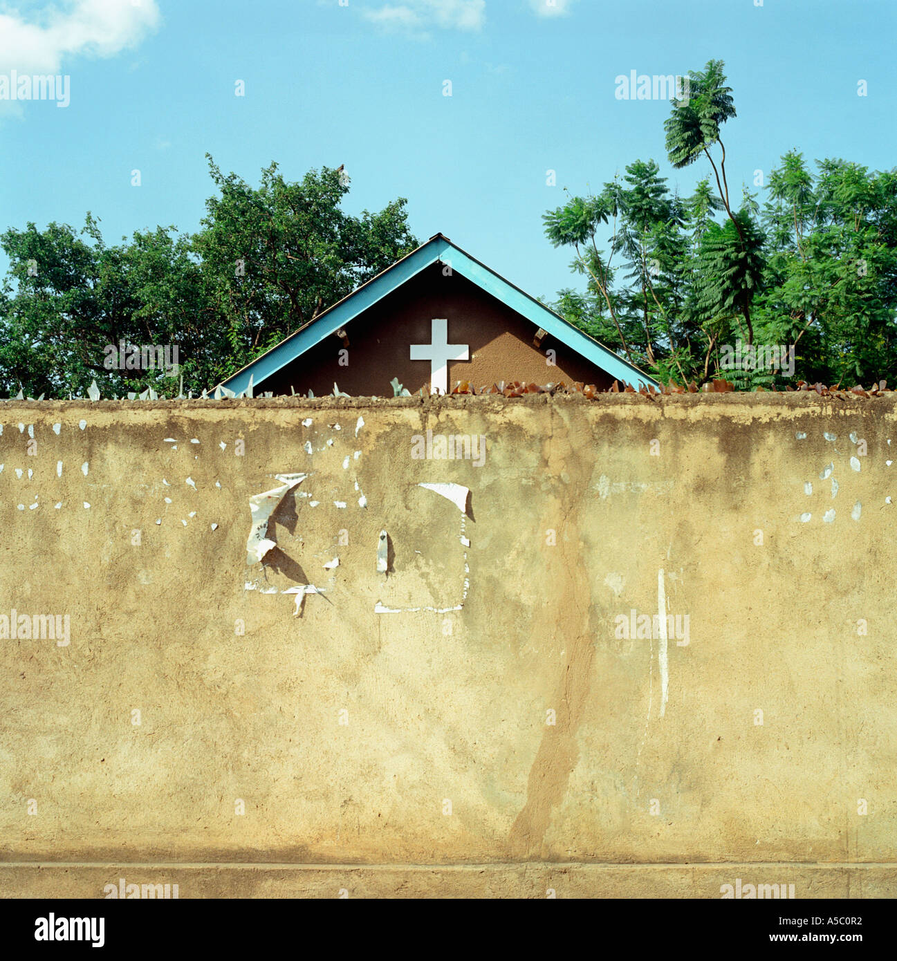 Wall in front of Church Stock Photo - Alamy