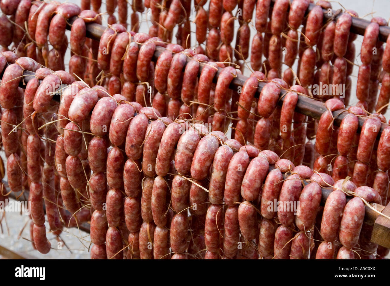 Drying sausage hi-res stock photography and images - Alamy