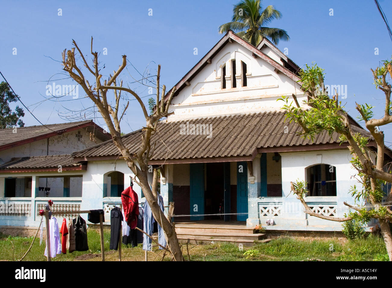 Old French Colonial Hospital now Squatter Residence Luang Prabang Laos ...