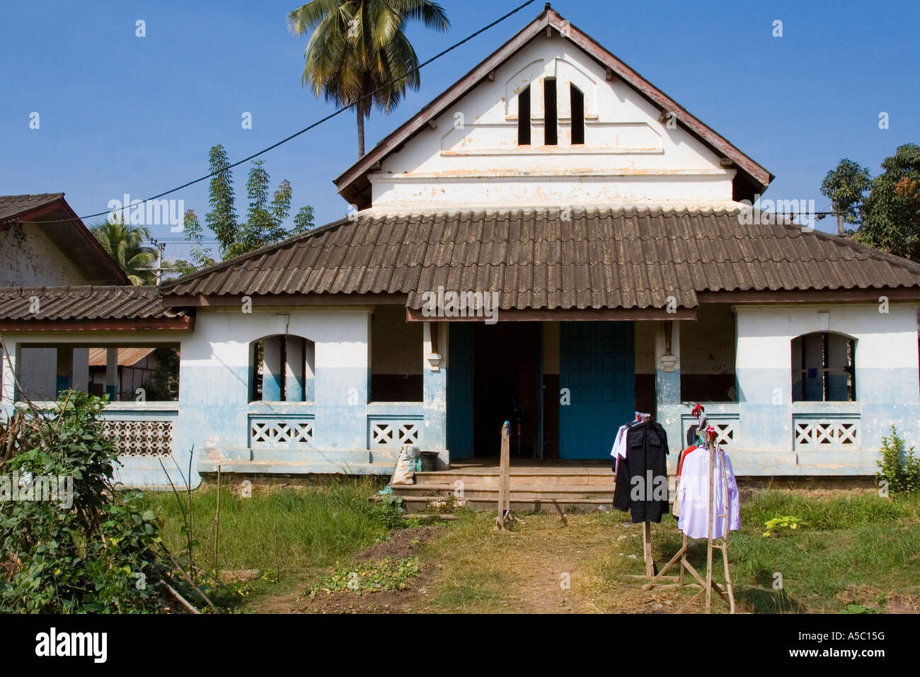 Old French Colonial Hospital now Squatter Residence Luang Prabang Laos ...