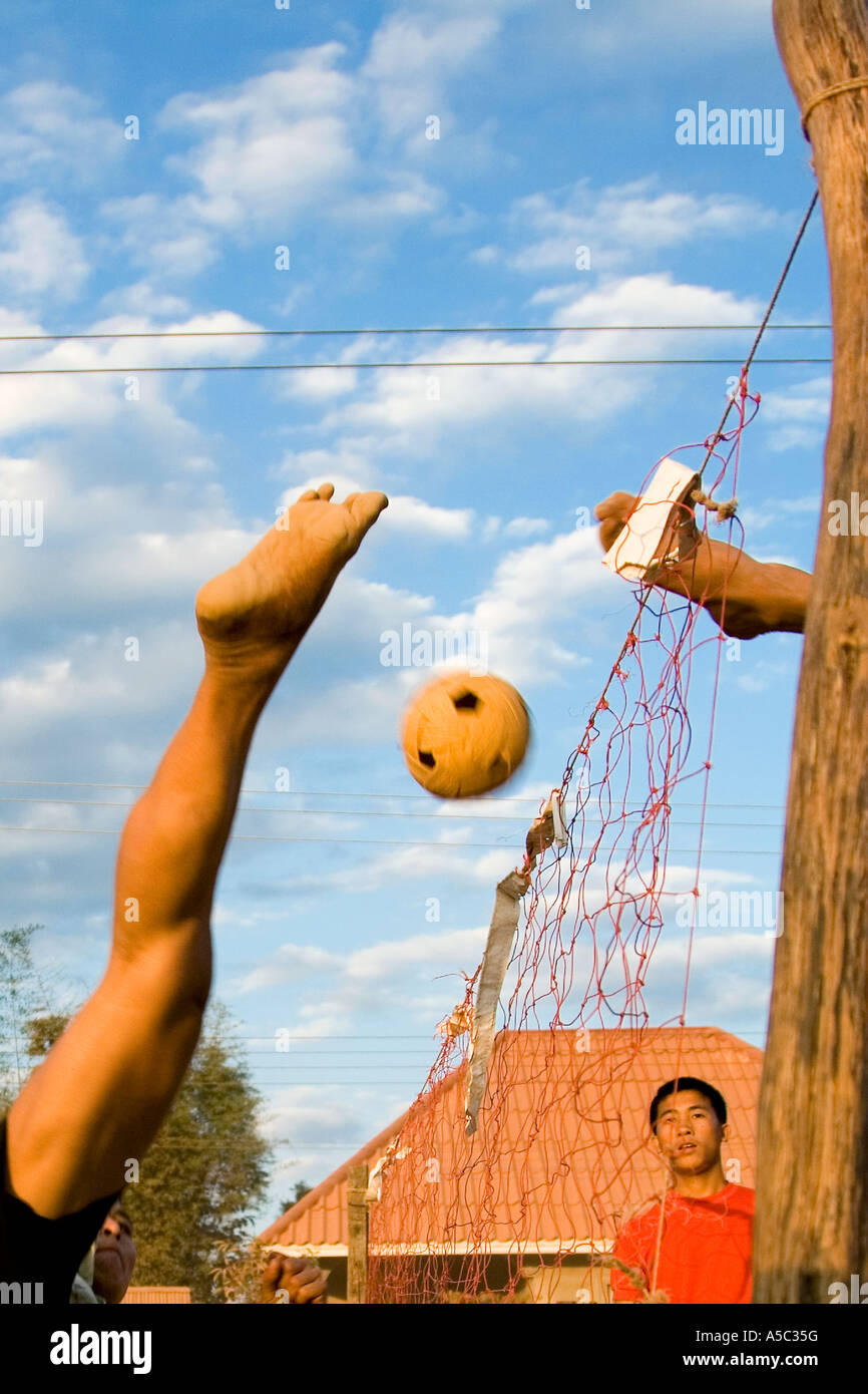 Young Men Playing Kataw Hongsa Laos Stock Photo - Alamy