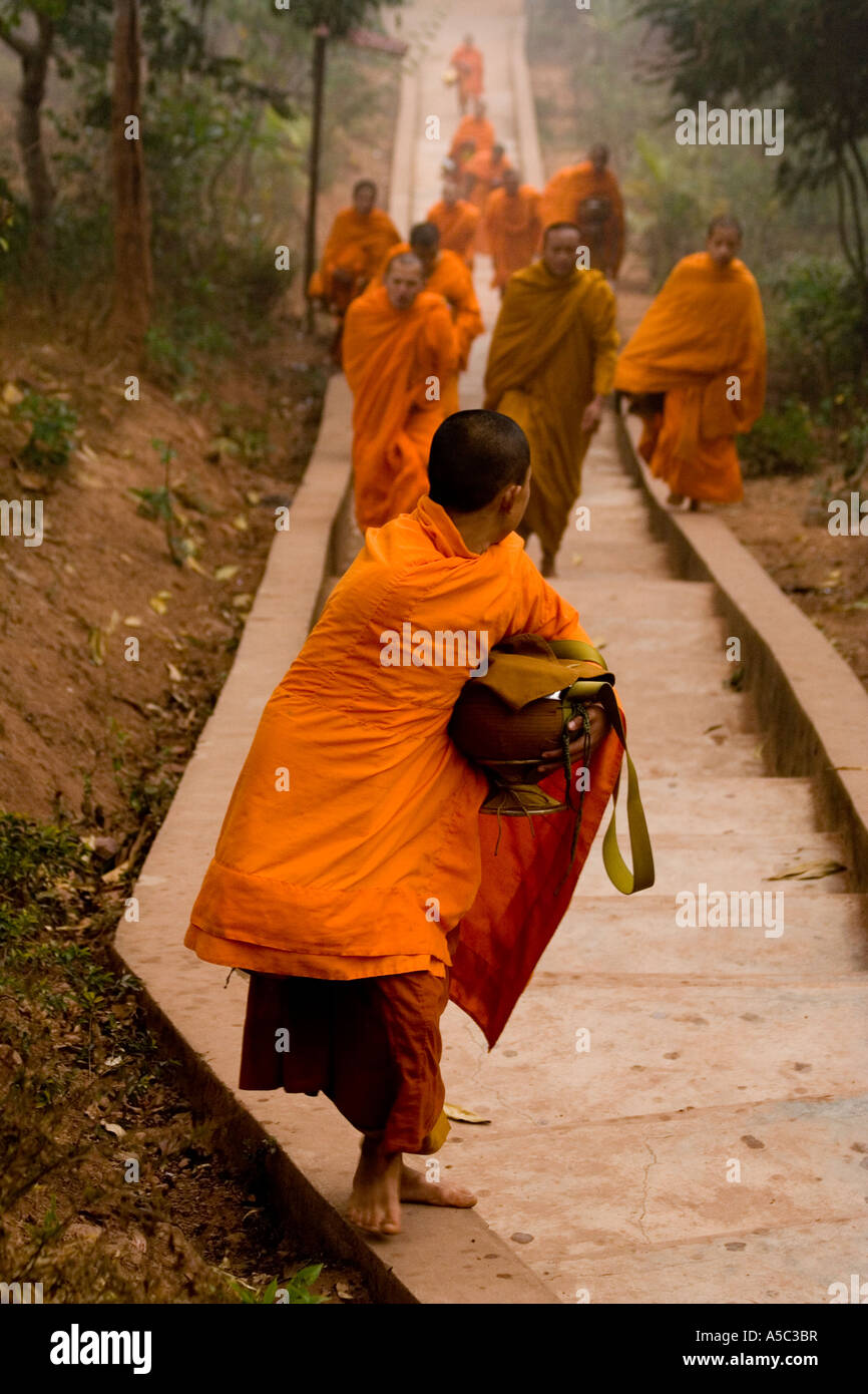 Monk walking up stairs hi-res stock photography and images - Alamy