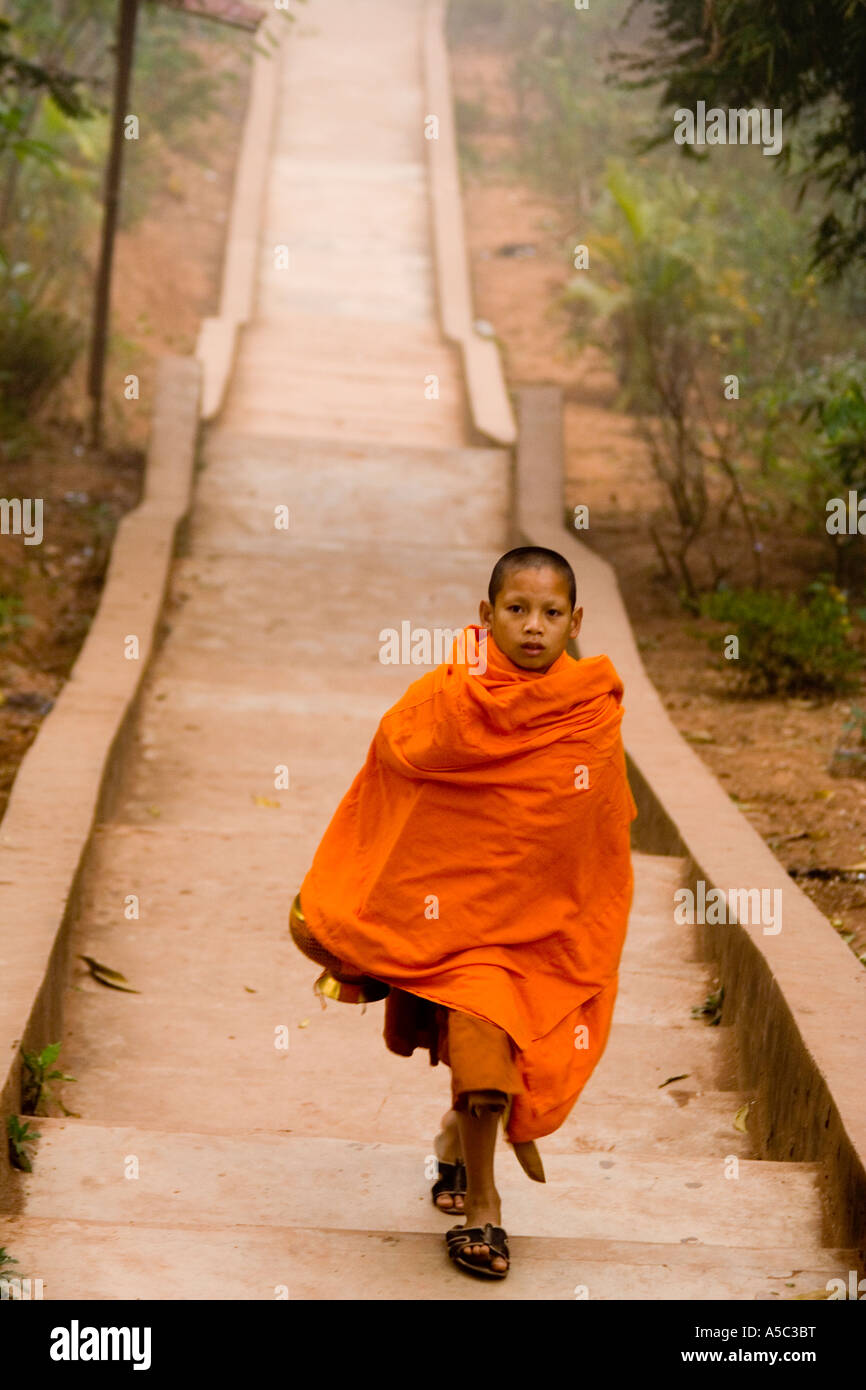 Monk walking up stairs hi-res stock photography and images - Alamy