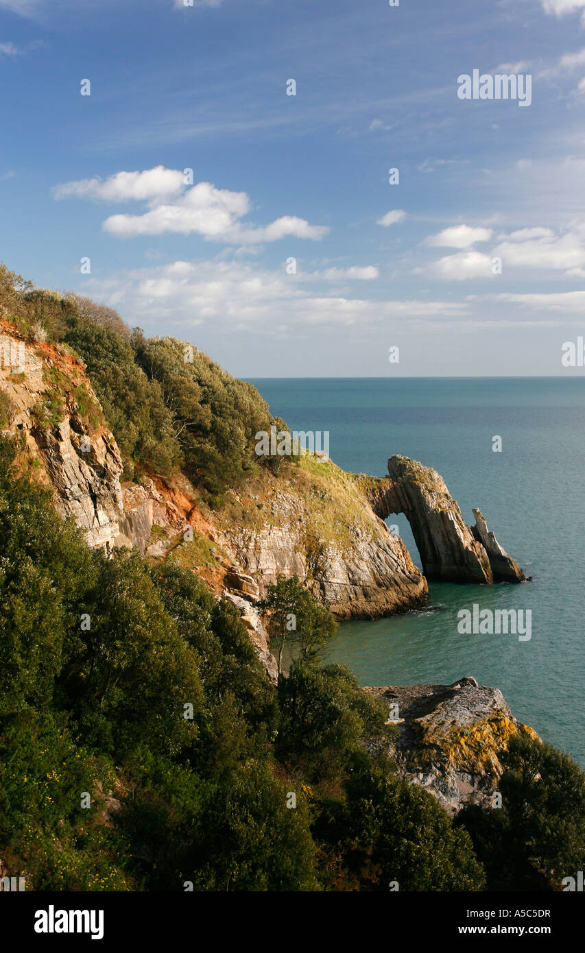 Rock formation known as London Bridge Rock End Torquay Devon England UK ...