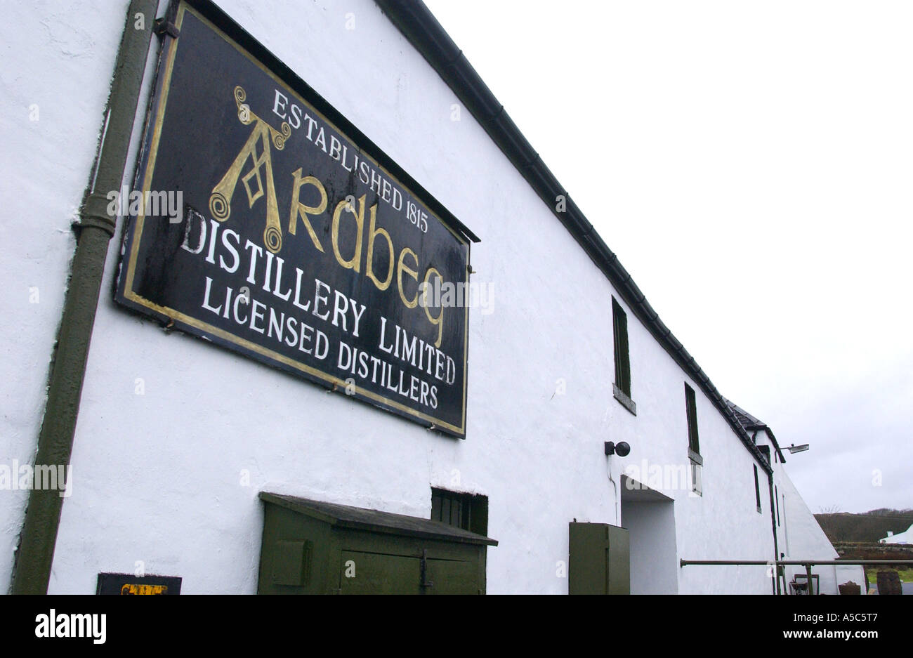 Ardbeg distillery sign Stock Photo - Alamy