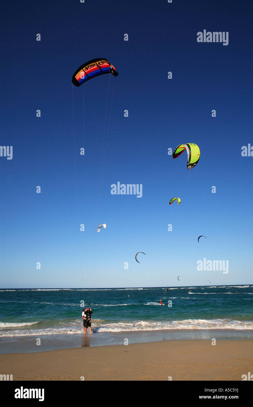 Cabarete beach windsurfing hi-res stock photography and images - Alamy
