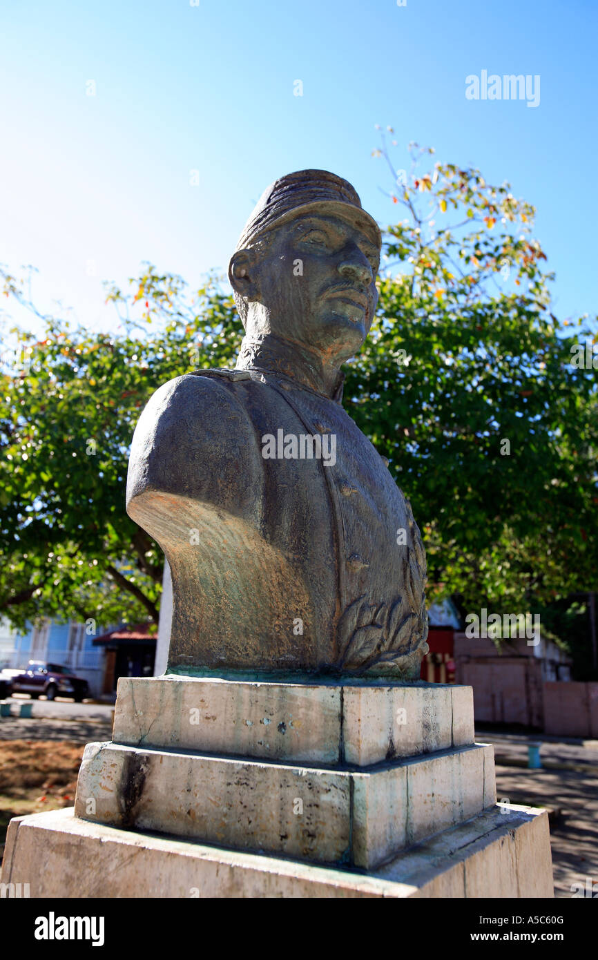 caribbean dominican republic north puerto plata a statue in the town ...