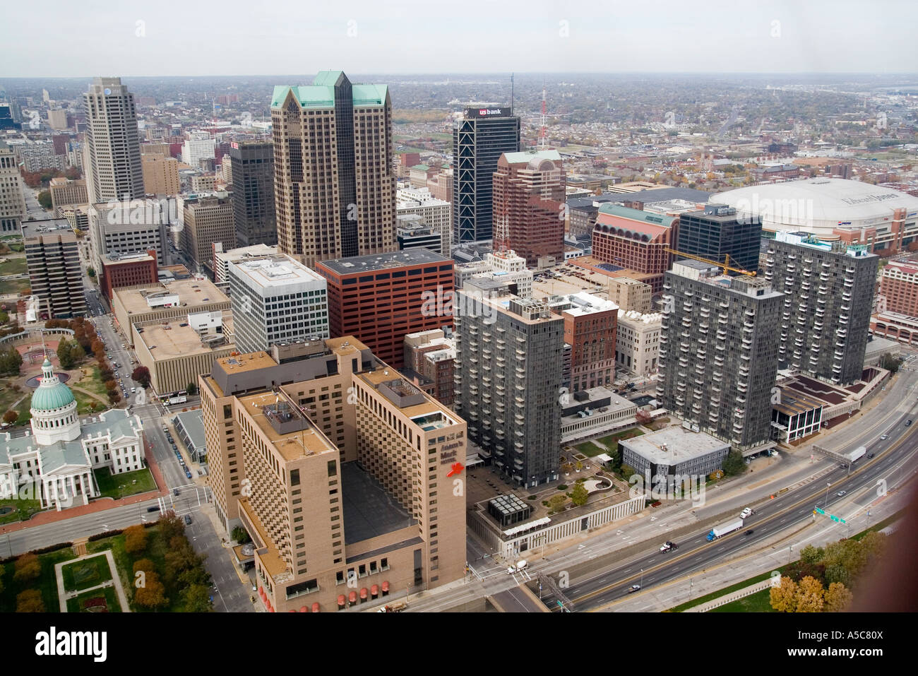 St Louis Missouri MO USA The view from the Gateway Arch observation ...