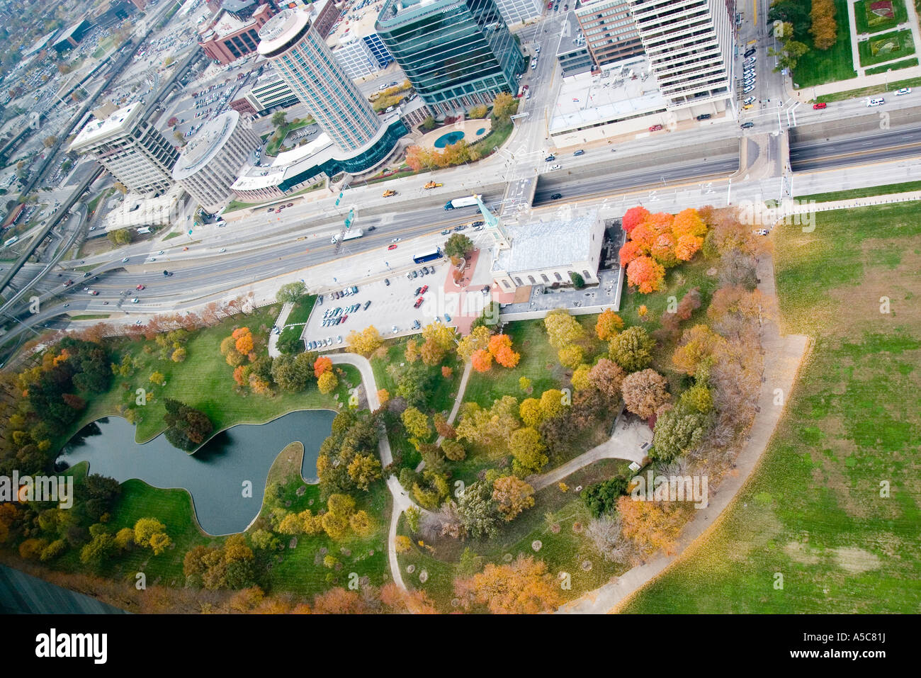 St Louis Missouri MO USA The view from the Gateway Arch observation ...