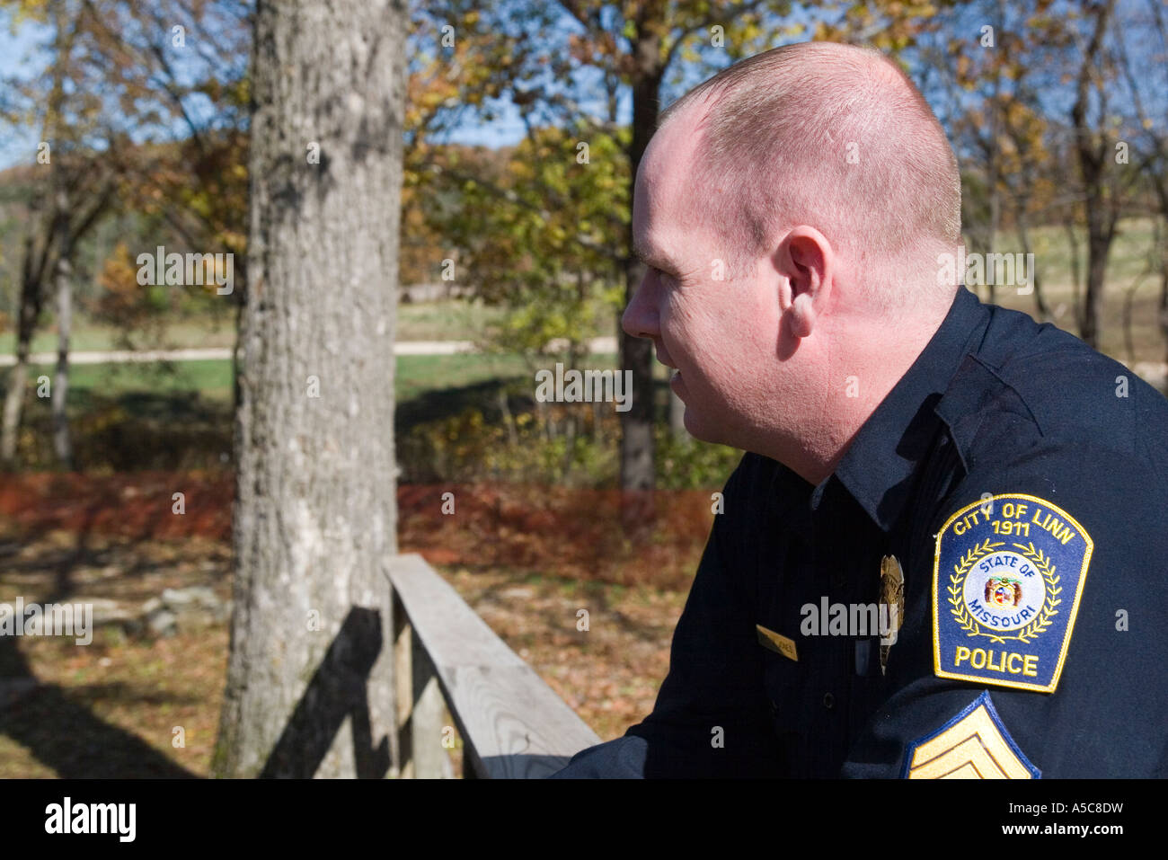 Missouri MO USA A police officer from Lynn city police department Stock ...