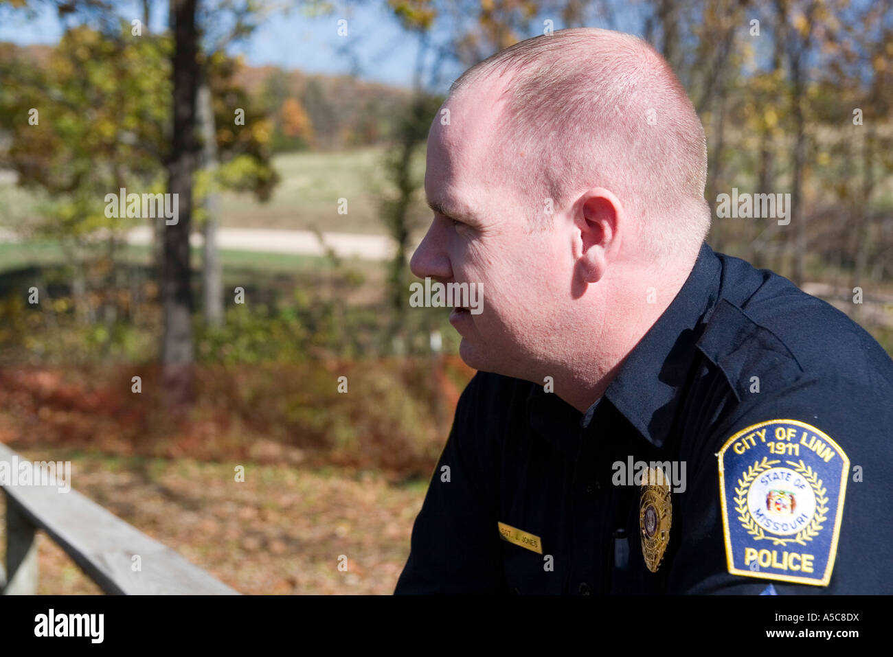 Missouri MO USA A police officer from Lynn city police department Stock ...