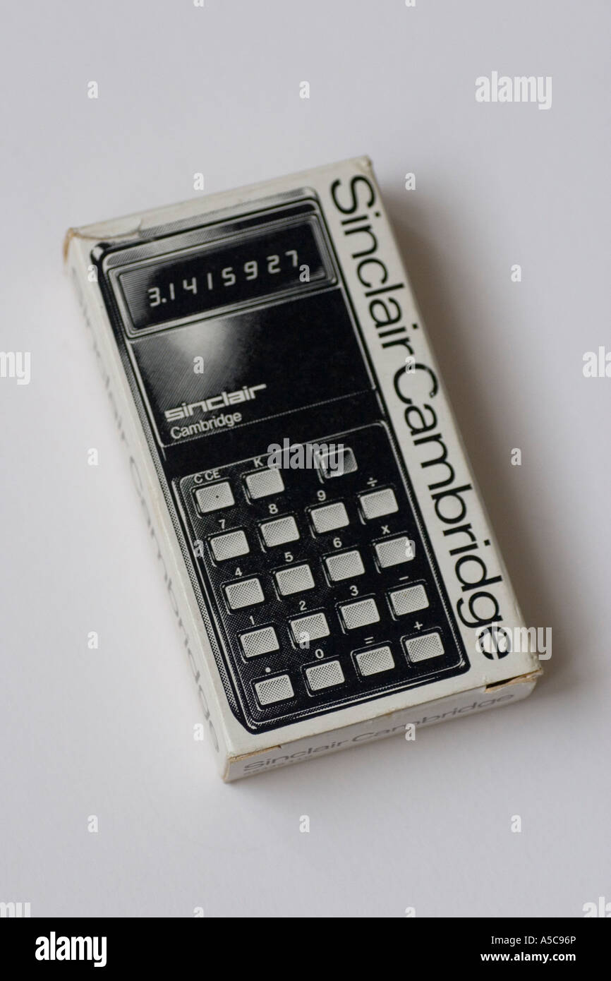 Vintage Sinclair Cambridge Calculator box Stock Photo - Alamy