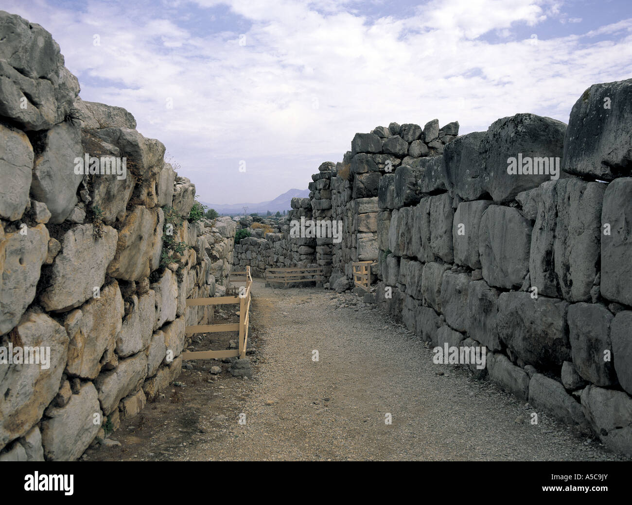 Ancient ruins of Tiryns Greece Stock Photo - Alamy