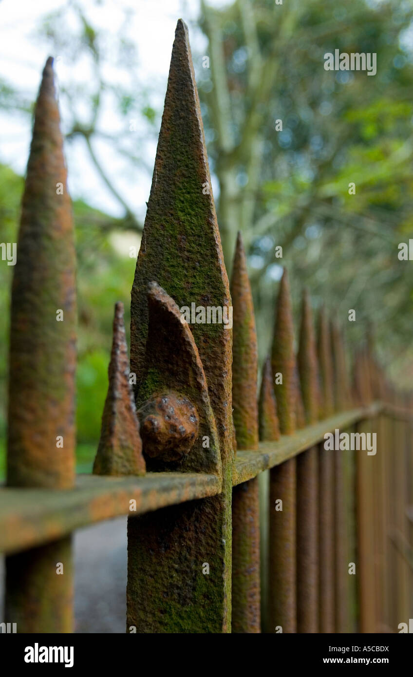 metallic rusty fence Stock Photo - Alamy