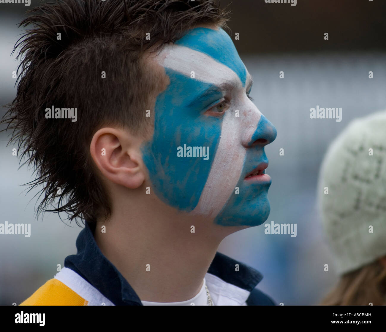 Fans and supporters for the rugby match between Scotland and Italy ...