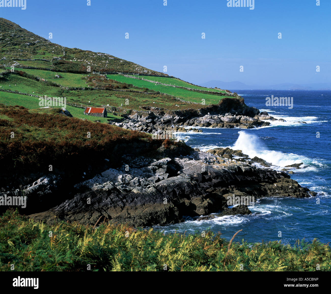 ballydonegan bay, county cork, ireland, ireland land mass with the ...