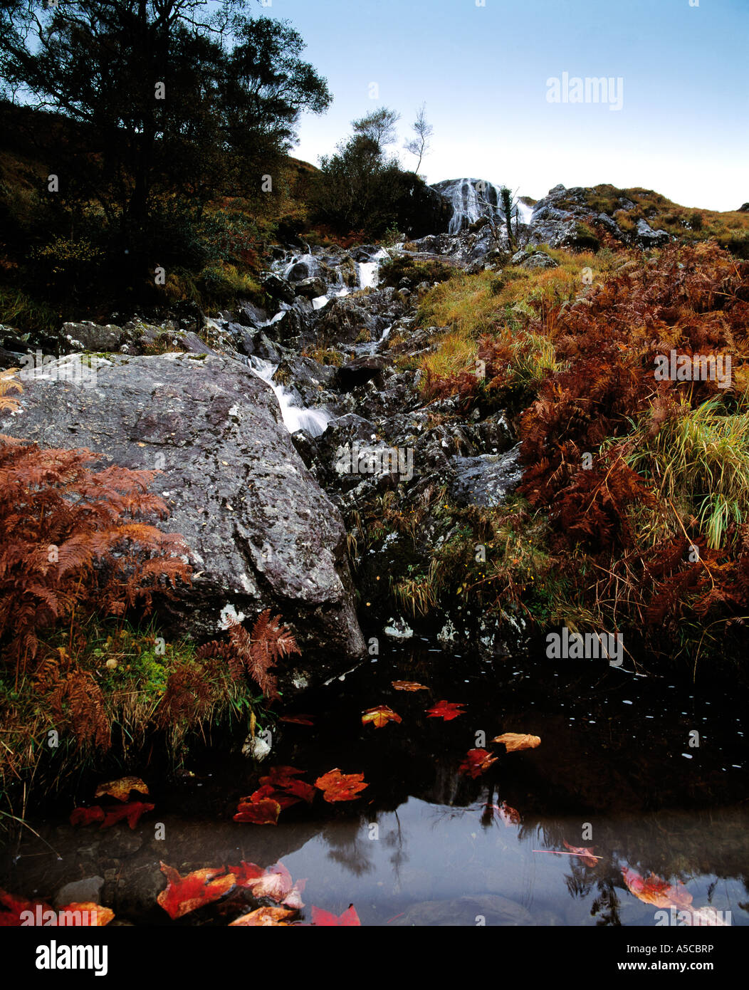 borlinn pass, kilgarvan, caha mountains, county kerry, ireland, autumn ...