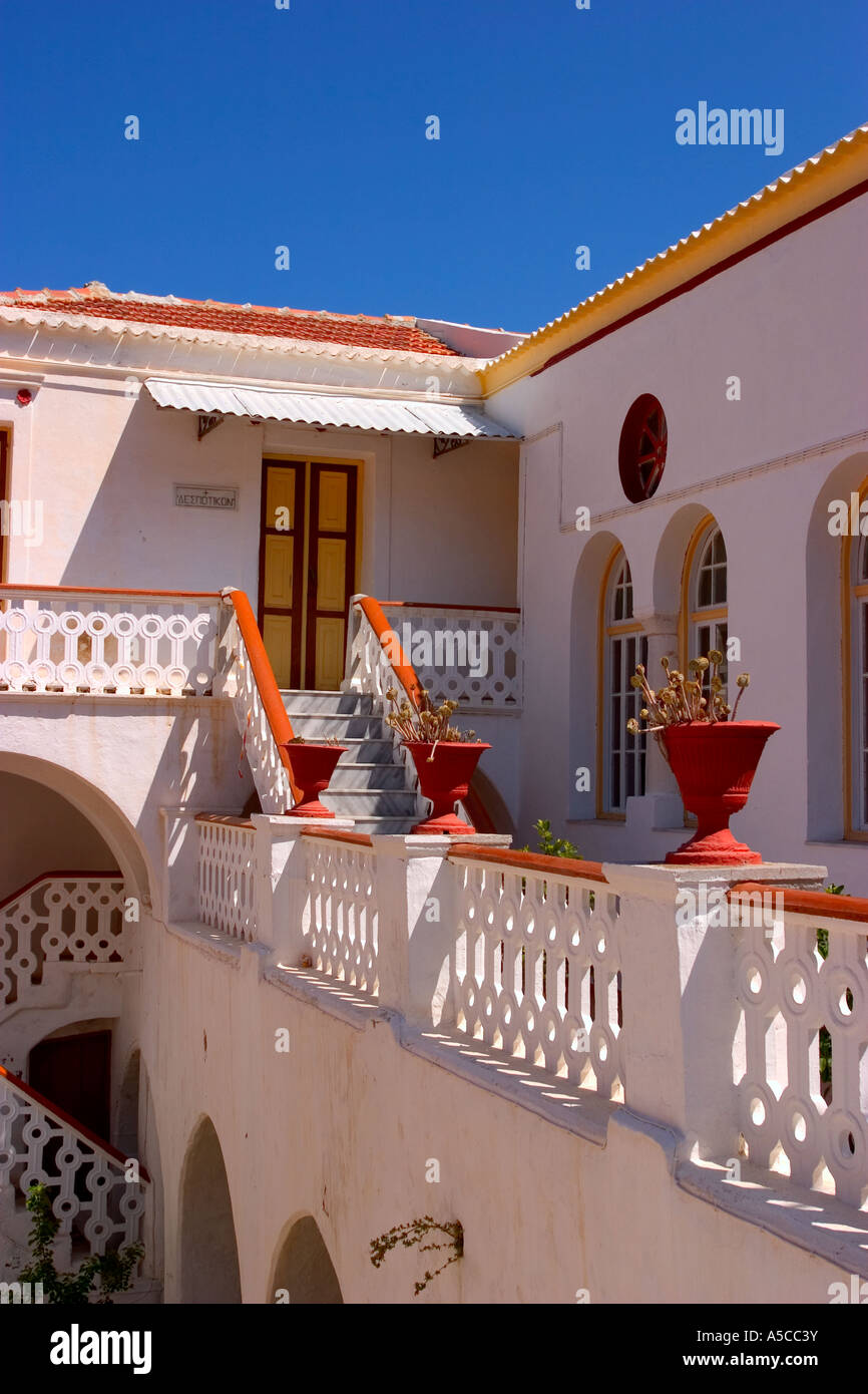panormitis monastery simy dodecanese islands greece Stock Photo - Alamy