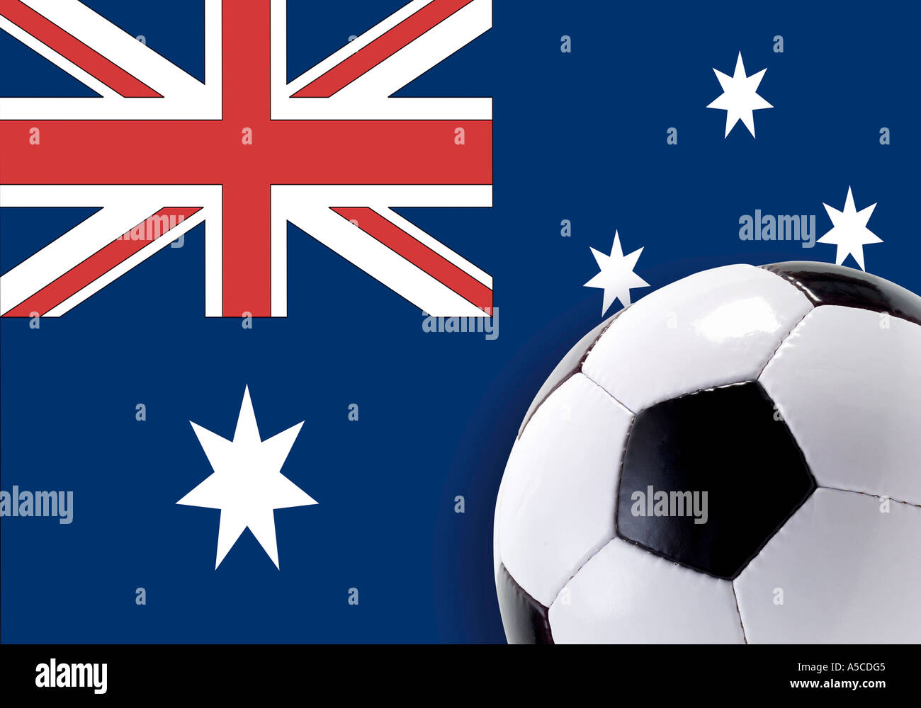 Flag of Australia and soccer ball Stock Photo - Alamy