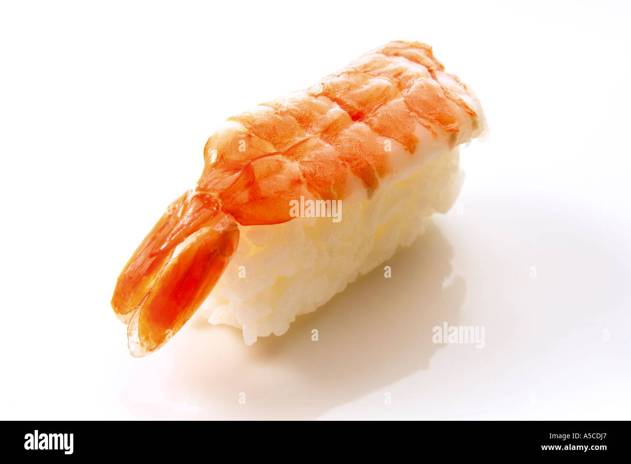 Nigiri-Sushi with boiled scampi Stock Photo - Alamy