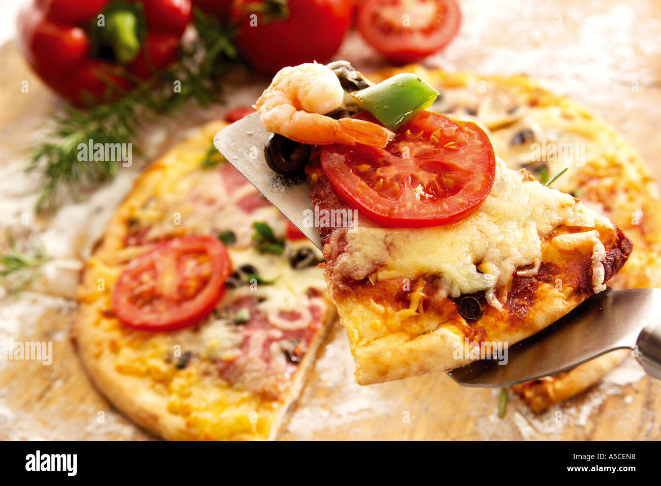 Italian pizza close up blurred hi-res stock photography and images - Alamy