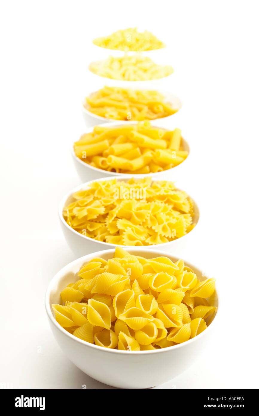 Bowls different uncooked pasta hi-res stock photography and images - Alamy