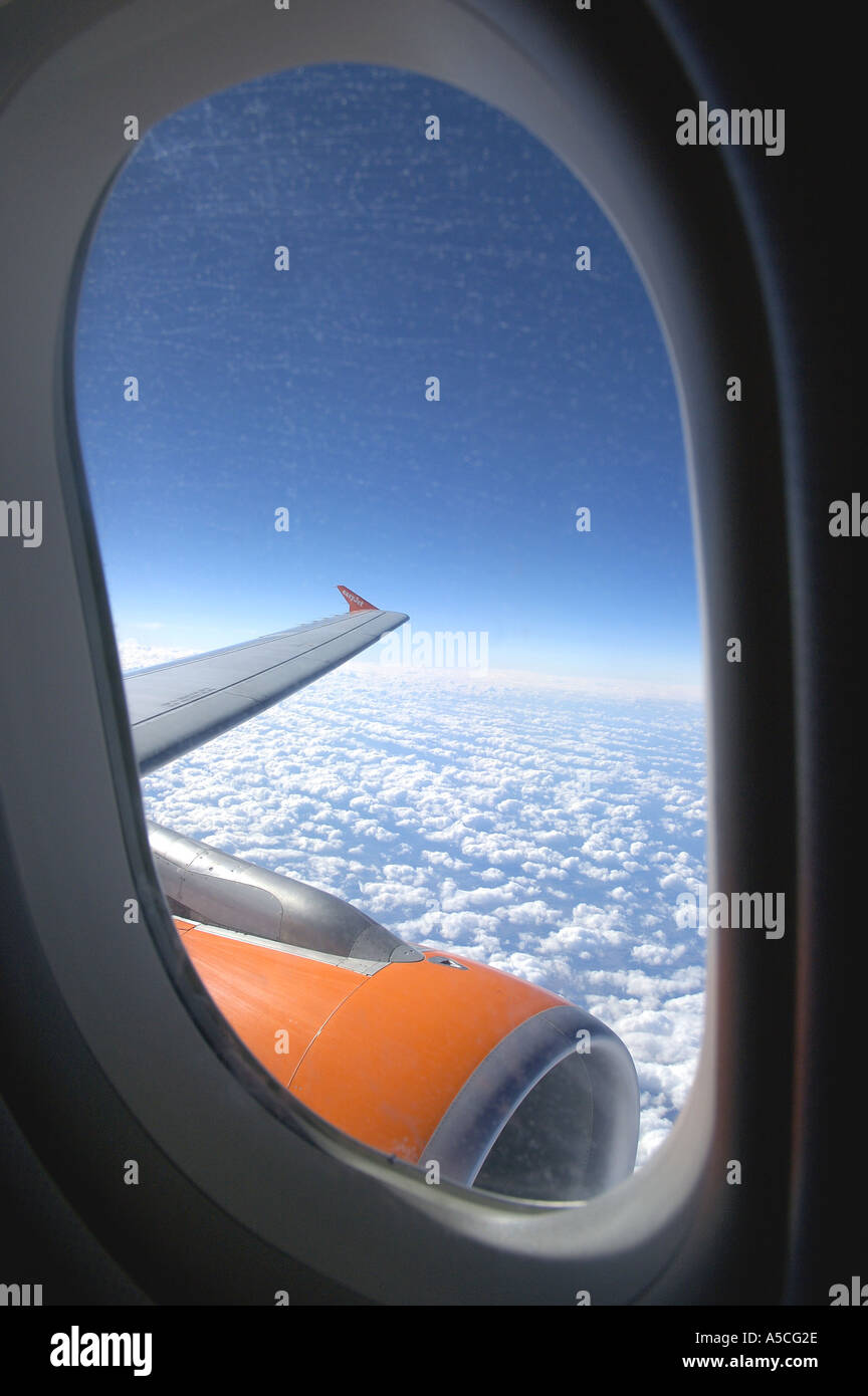Easyjet aircraft window Stock Photo - Alamy