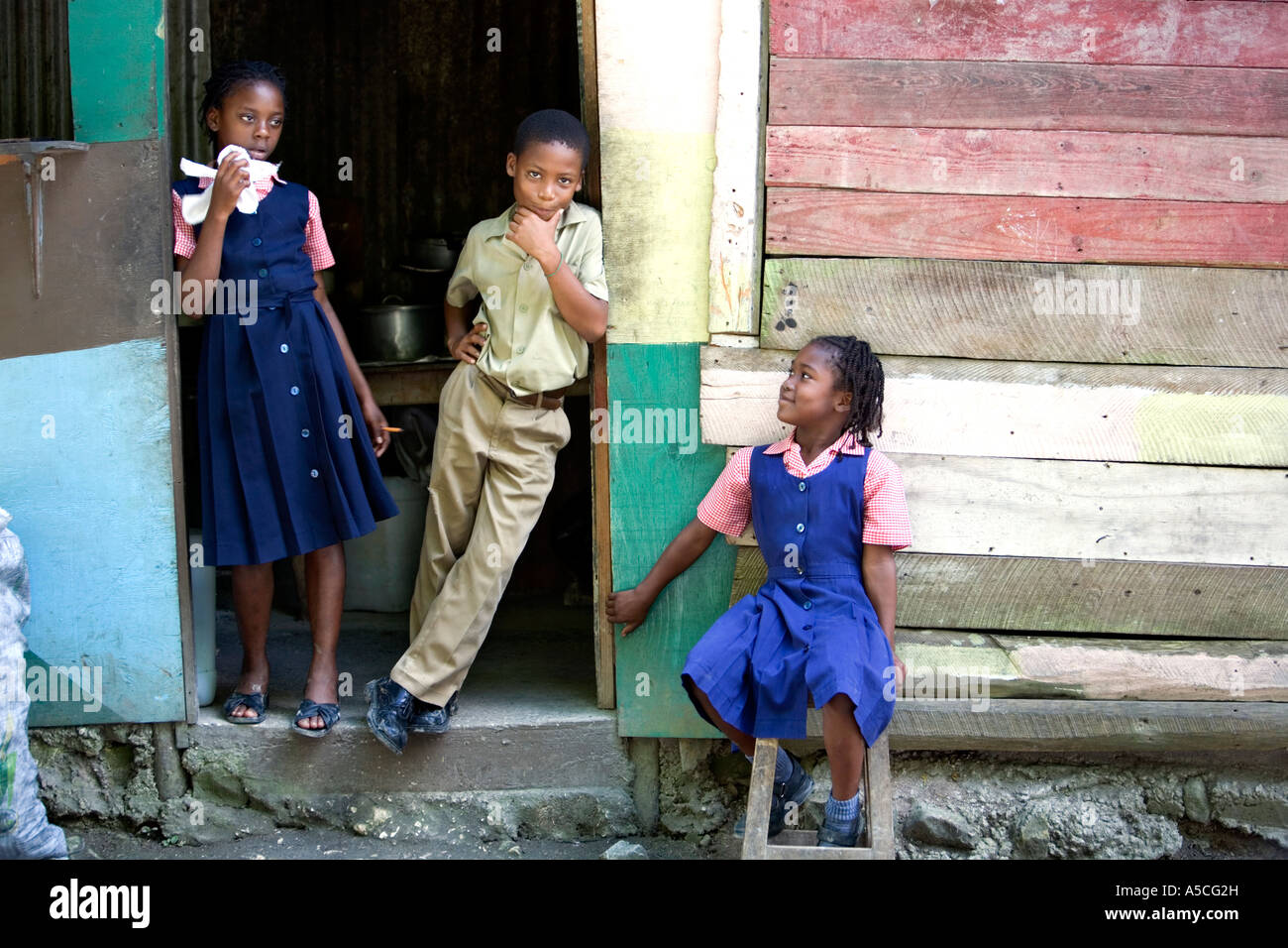 Jamaica school children hi-res stock photography and images - Alamy
