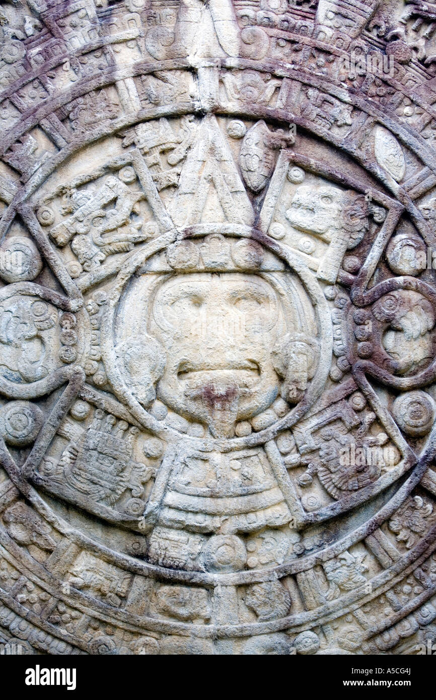 Maya Rock carving verticle Stock Photo - Alamy