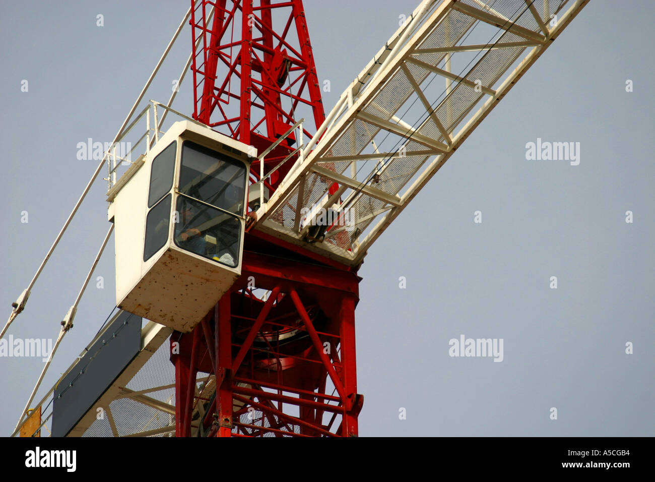 Red triangle elevator hi-res stock photography and images - Alamy