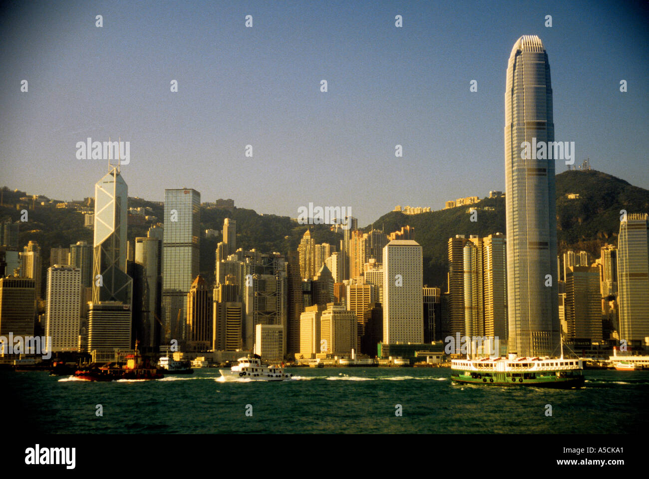 Hong Kong Skyline across harbor from Kowloon Stock Photo - Alamy