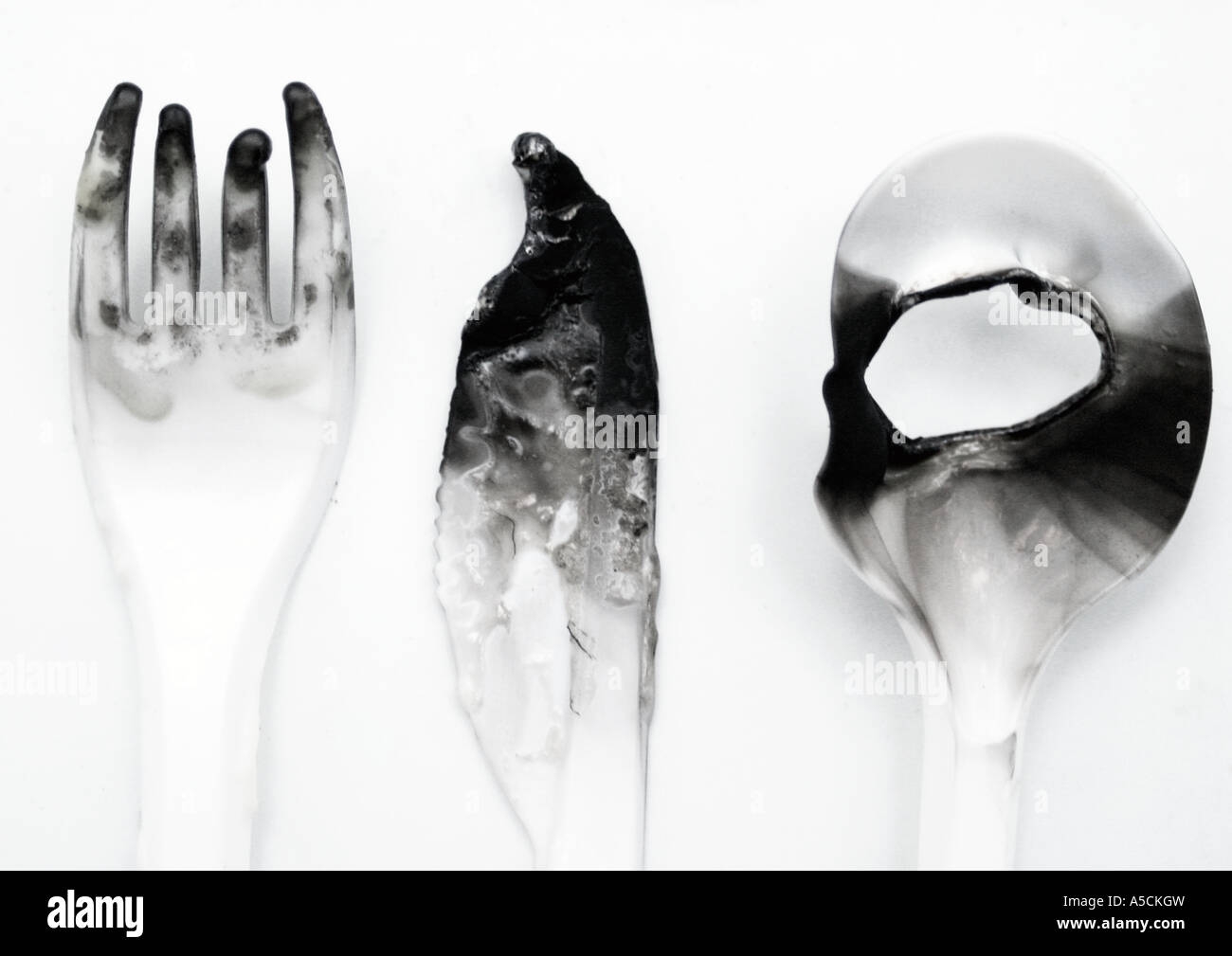 Melted Plastic Ware Stock Photo - Alamy
