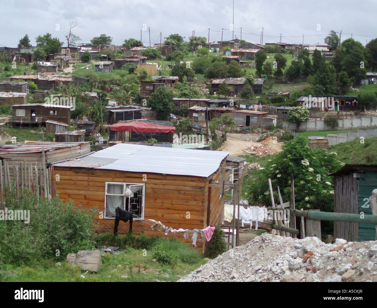 Overview of 'Informal Settlement', Knysna, Western Cape, South Africa ...