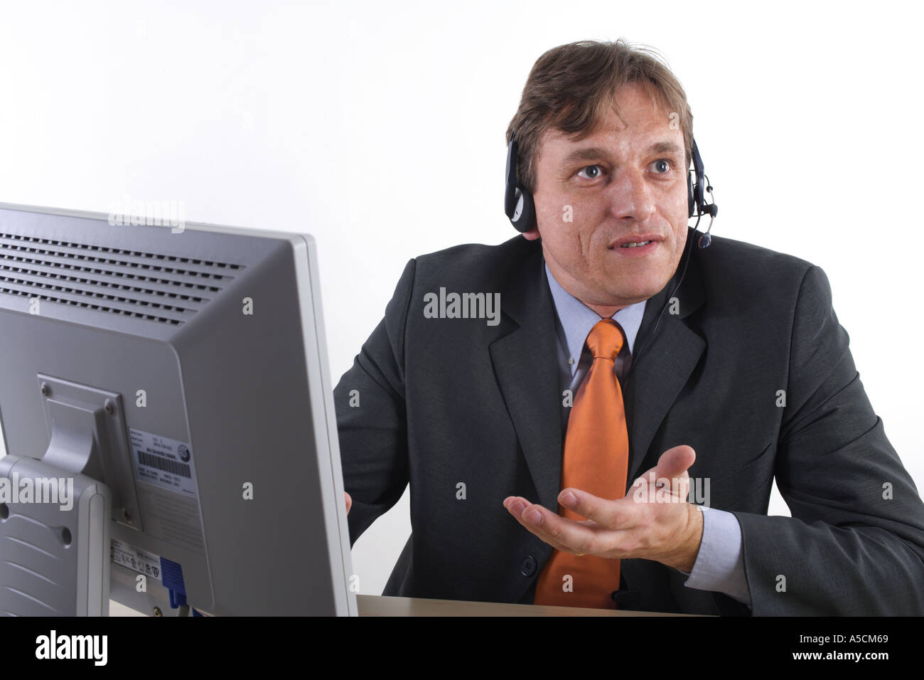 Customer service helpless Stock Photo - Alamy