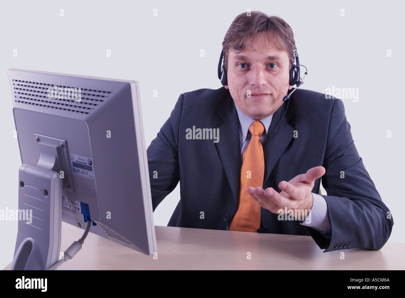 Customer service helpless Stock Photo - Alamy