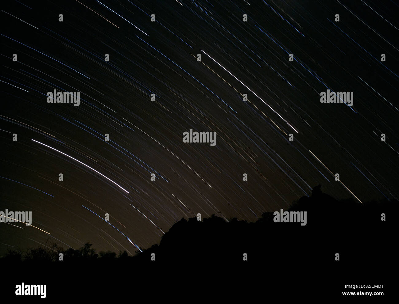 Night sky with arcs star trails Matopos Zimbabwe Stock Photo - Alamy