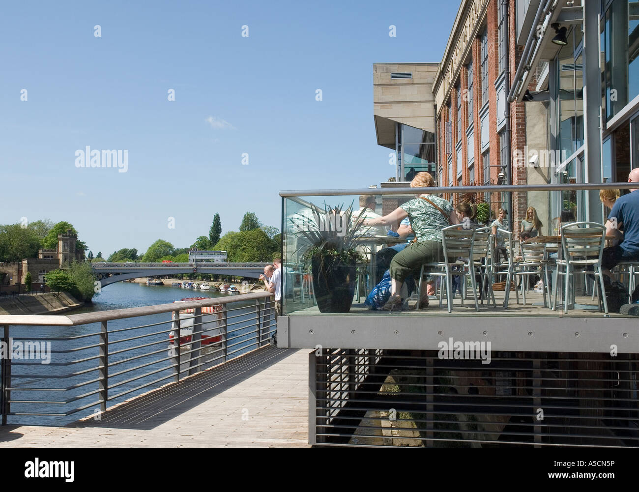 Restaurants and bars by River Ouse York North Yorkshire England UK ...