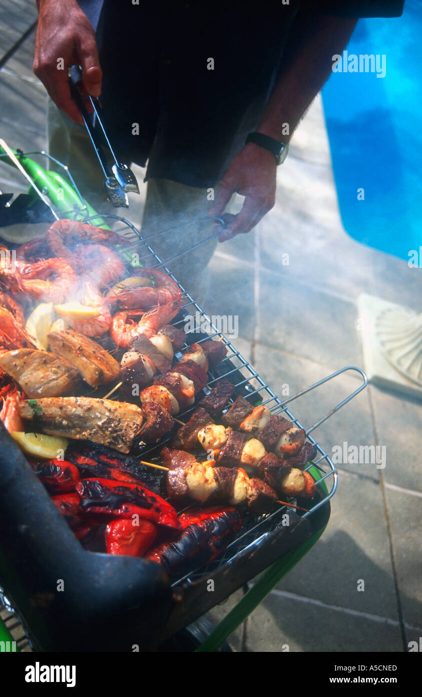 Swimming pool barbecue hi-res stock photography and images - Alamy