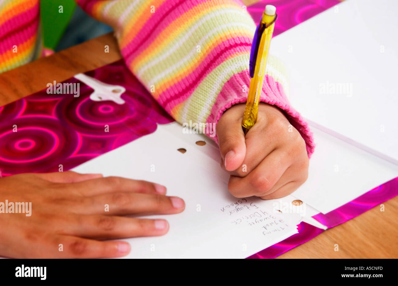 African American girl doing homework Stock Photo - Alamy